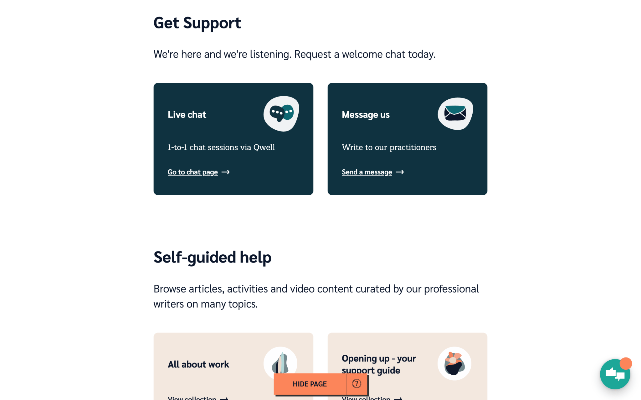 Free, safe, anonymous mental health support - Explore Qwell